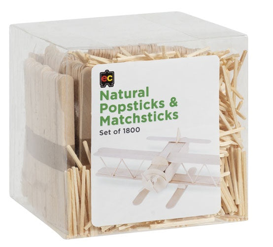 EC - Popsticks and Matchsticks Natural Packet 1800 – Toys2Learn